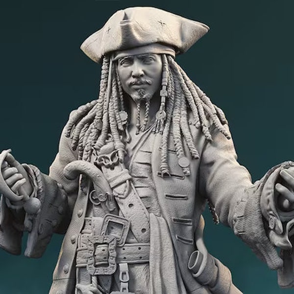 Captain Jack Sparrow 3d Model - Etsy