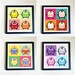 4-pack Stardew Valley Inspired Junimo Colorful Quad Digital Art Wall ...