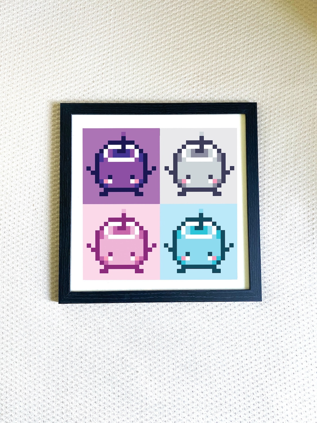 Stardew Valley Inspired Junimo Colorful Quad Digital Print: Pink ...