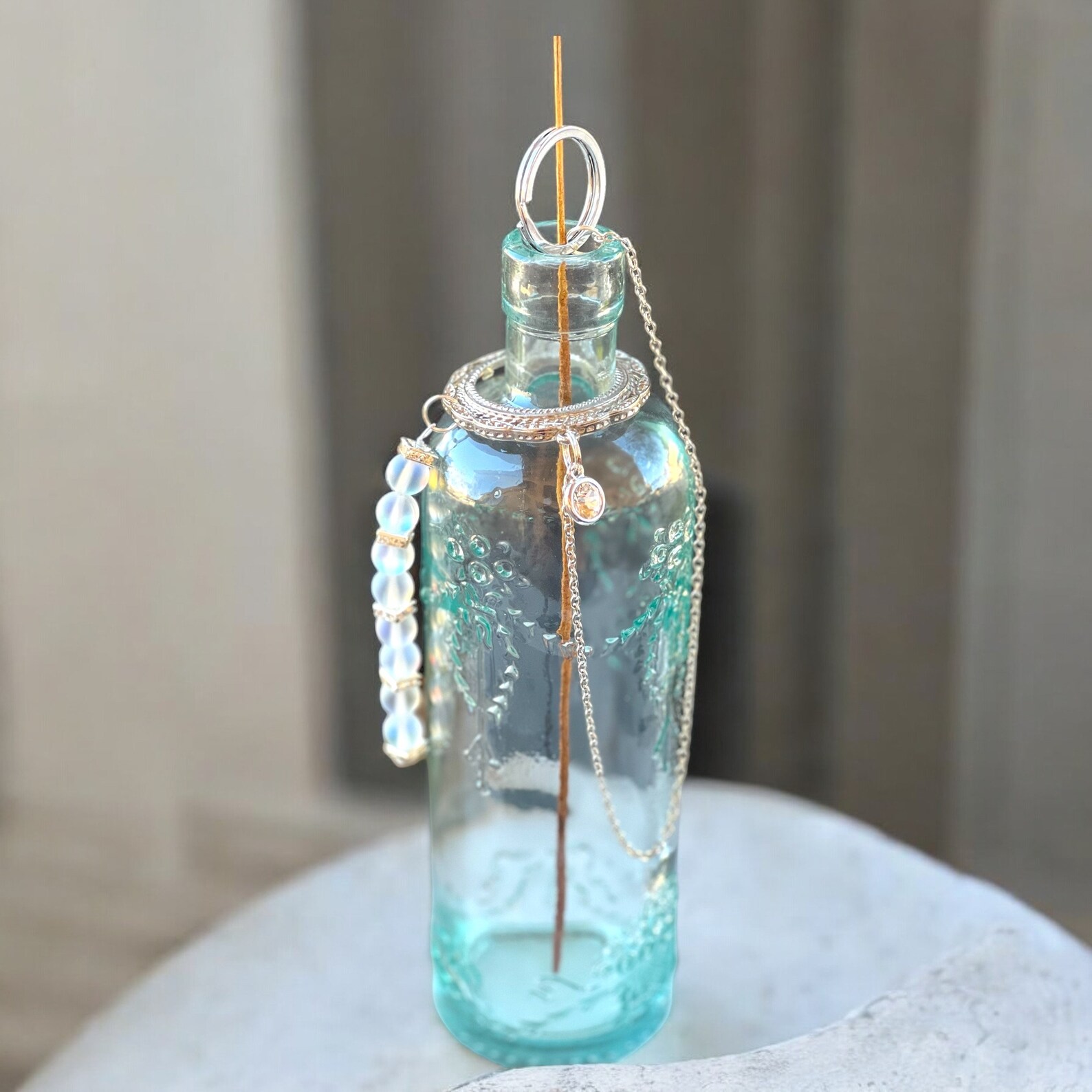 Custom Embelished Incense Bottle - Handmade Desert Inspired Home Decor ...