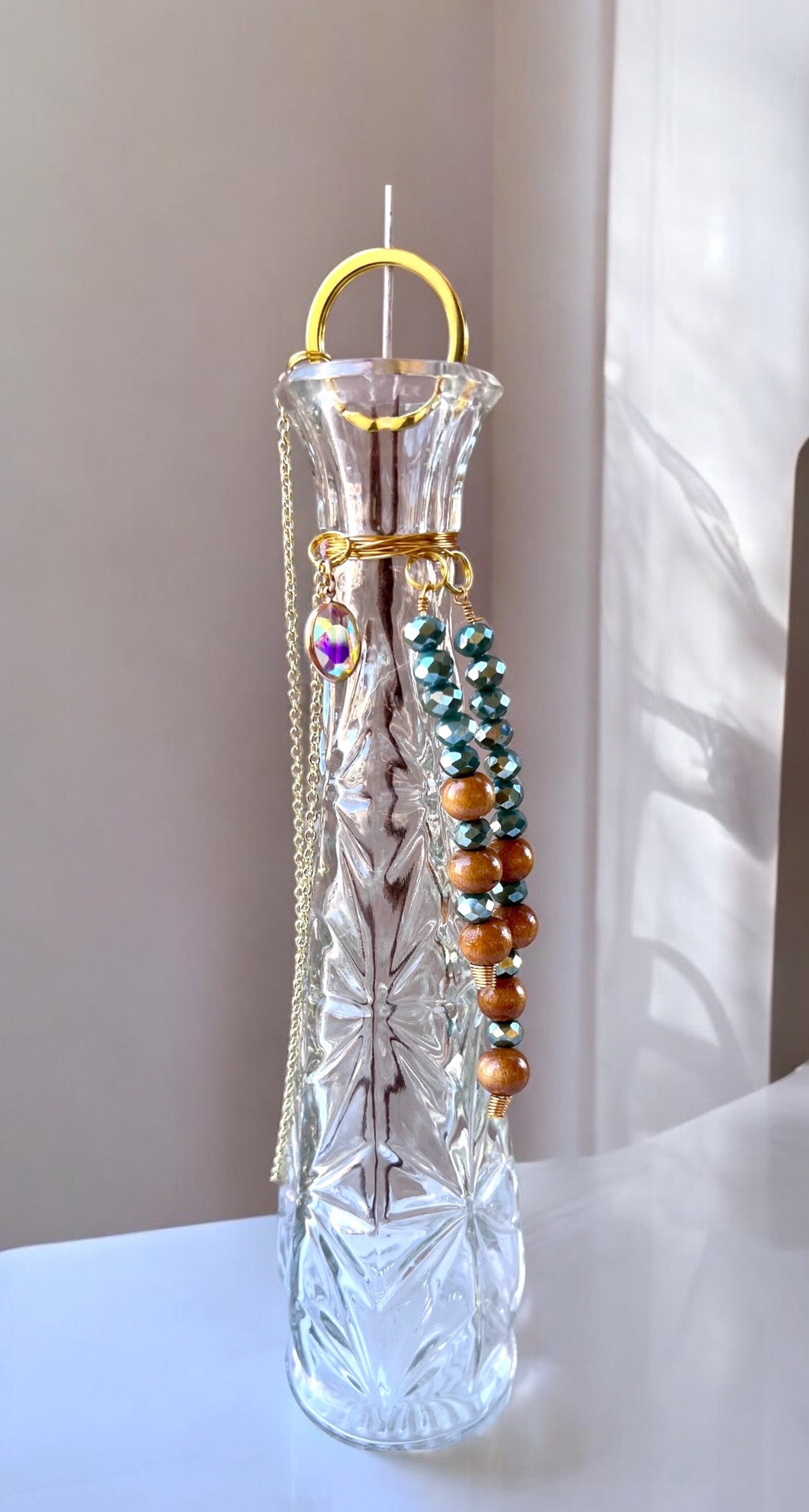 Custom Embelished Incense Bottle - Handmade Desert Inspired Home Decor ...