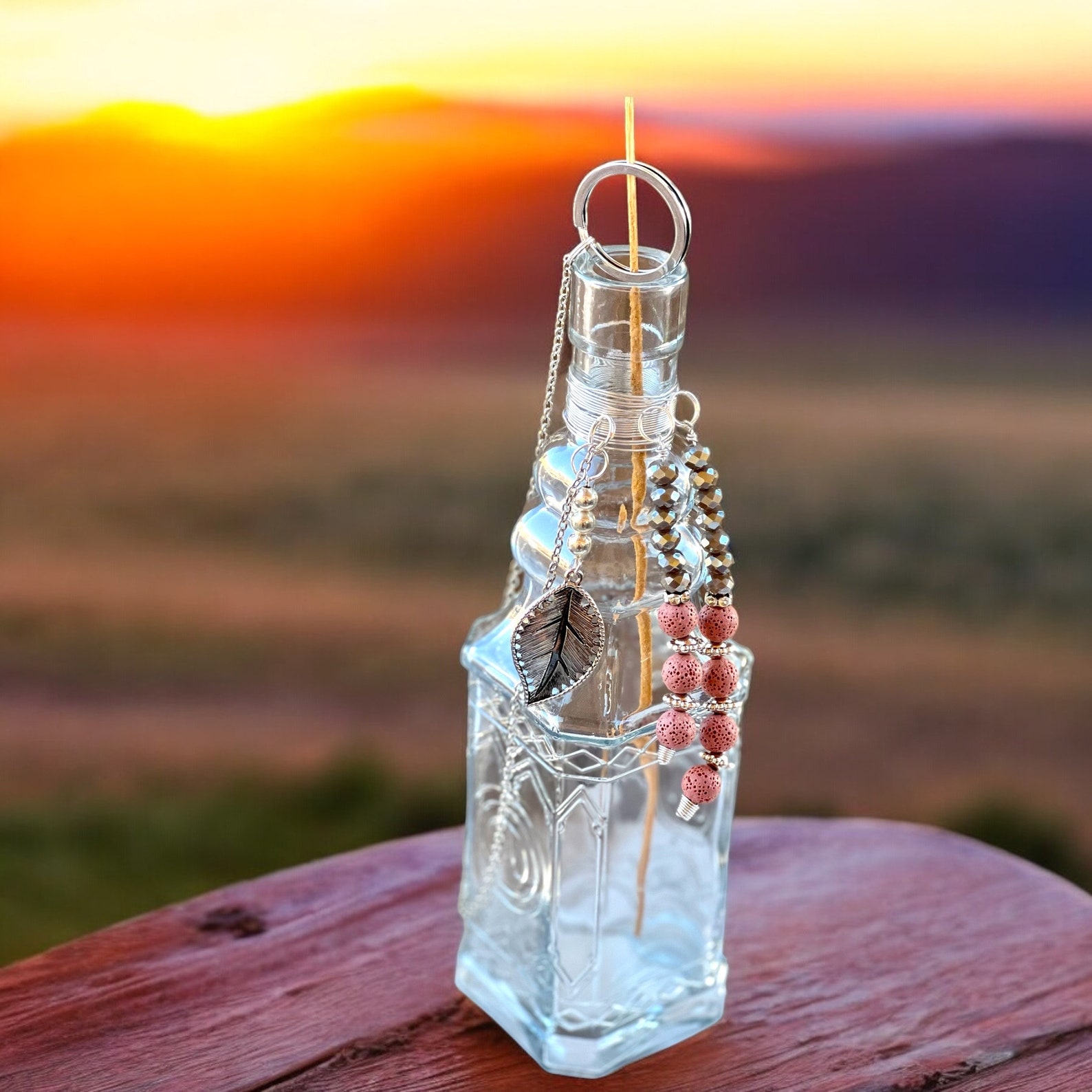 Custom Embelished Incense Bottle - Handmade Desert Inspired Home Decor ...