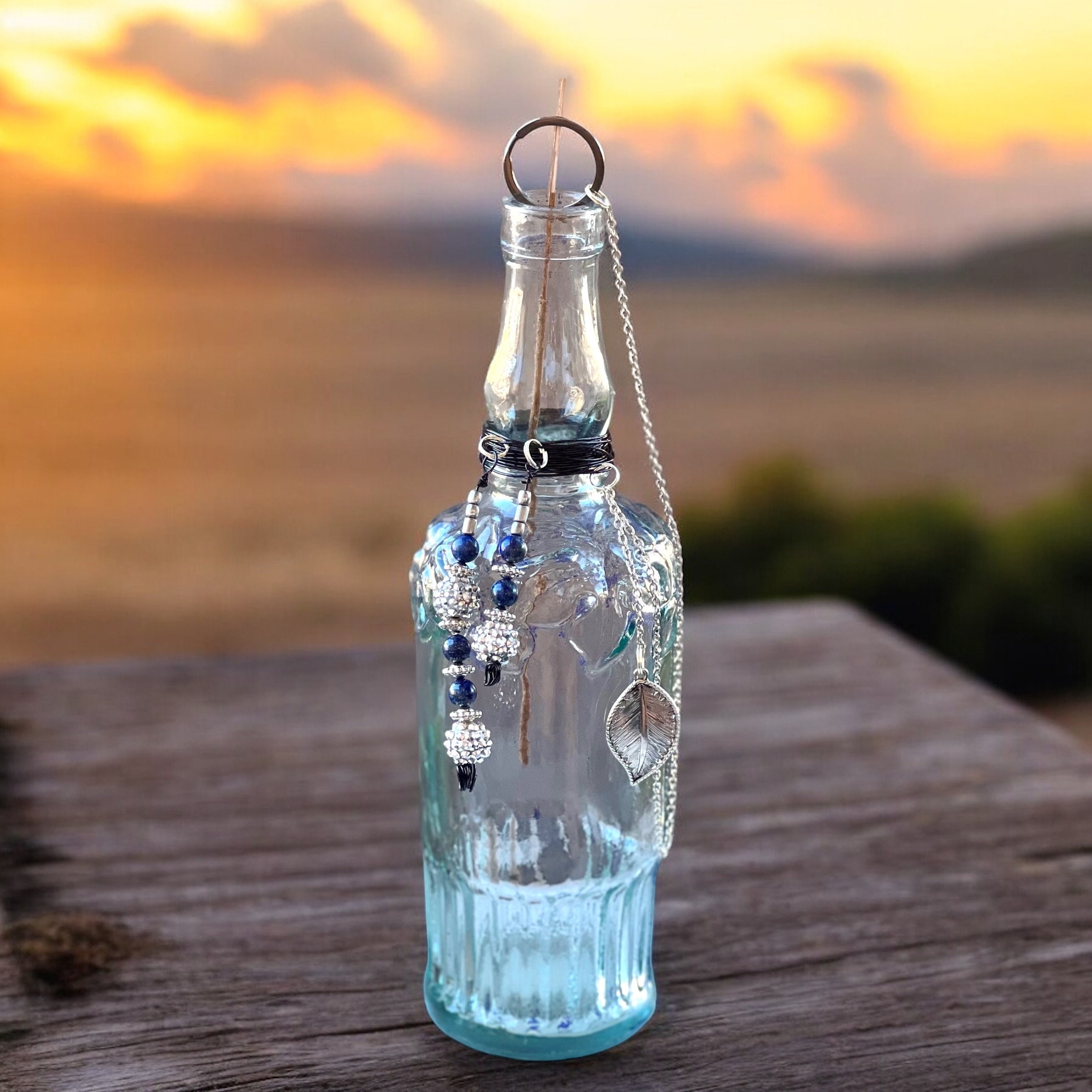 Custom Embelished Incense Bottle - Handmade Desert Inspired Home Decor ...