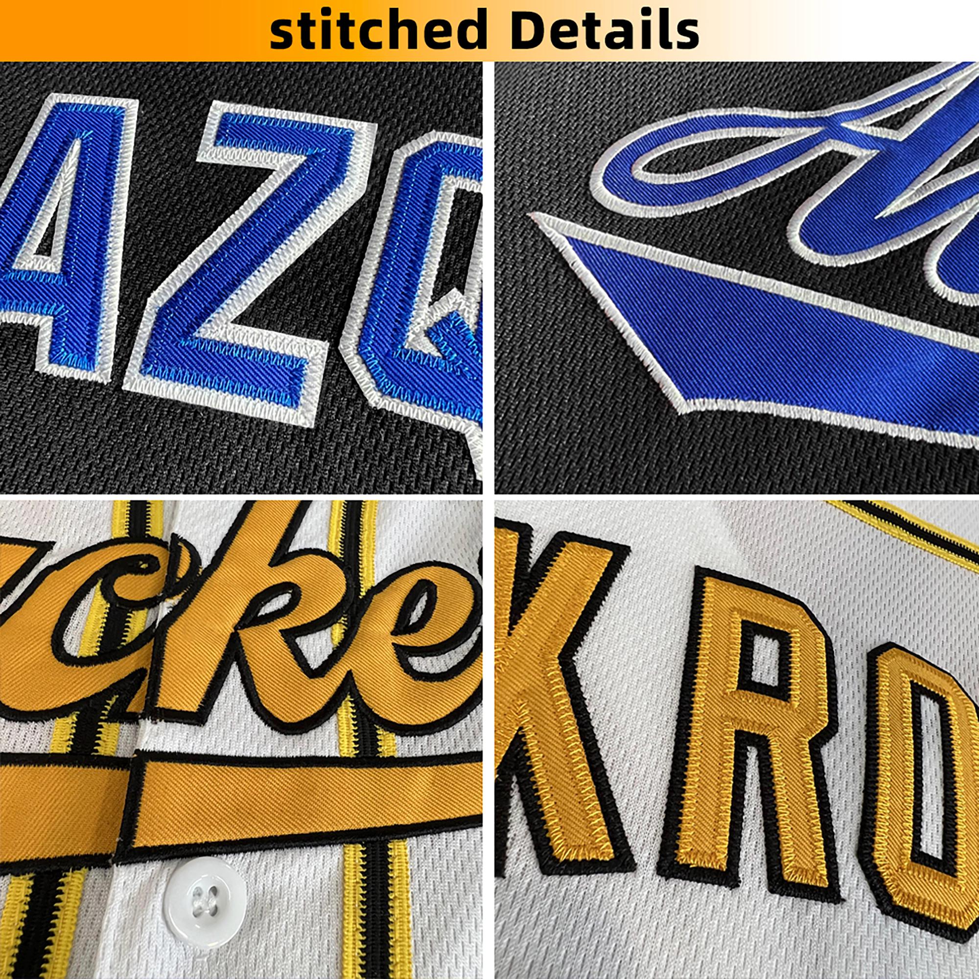 Custom Embroidered Baseball Jersey With Arched Team Name, Personalized ...