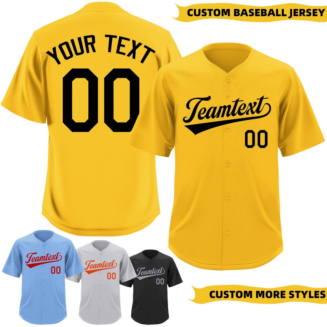 Embroidered Baseball Jersey: Personalized Team Uniform, Sports Gift - Etsy