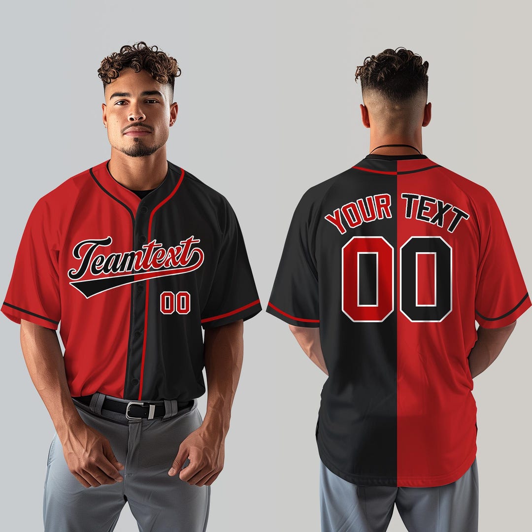 Custom Embroidered Split-color Baseball Jersey: Personalized Team ...
