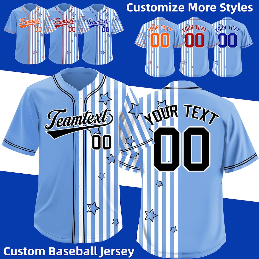 Custom Team Baseball Jersey, Available in Vibrant Colors, Ideal for Fan ...