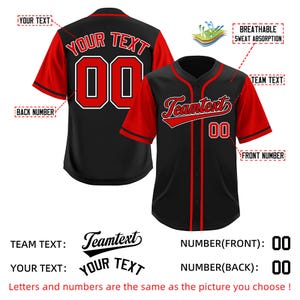 Customizable Baseball Jersey Personalized Team Name, Number, and Name ...