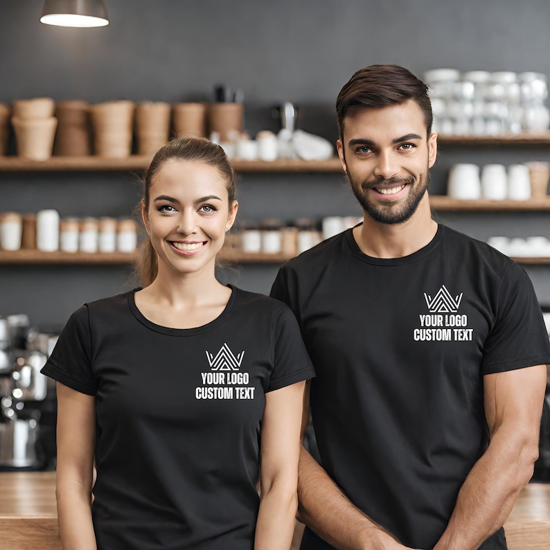 Custom Coffee Shop Staffs T-shirts Coffee Shop Shirts Barista Workwear ...