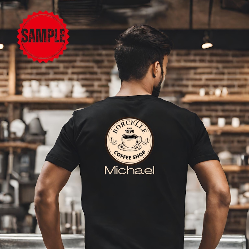 Custom Coffee Shop Staffs T-shirts Coffee Shop Shirts Barista Workwear ...