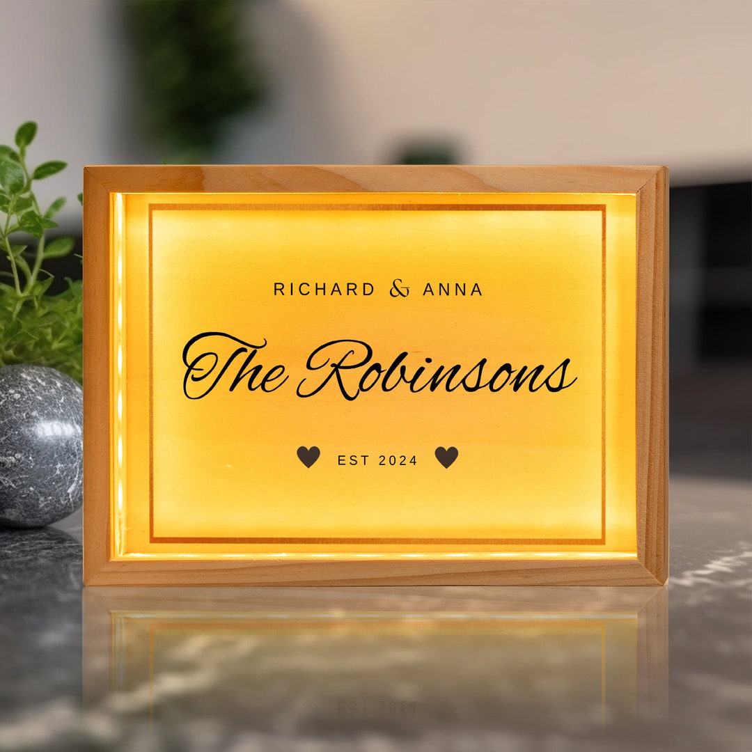 Personalized Lighted Welcome Sign for Homes Minimalist LED Light for ...