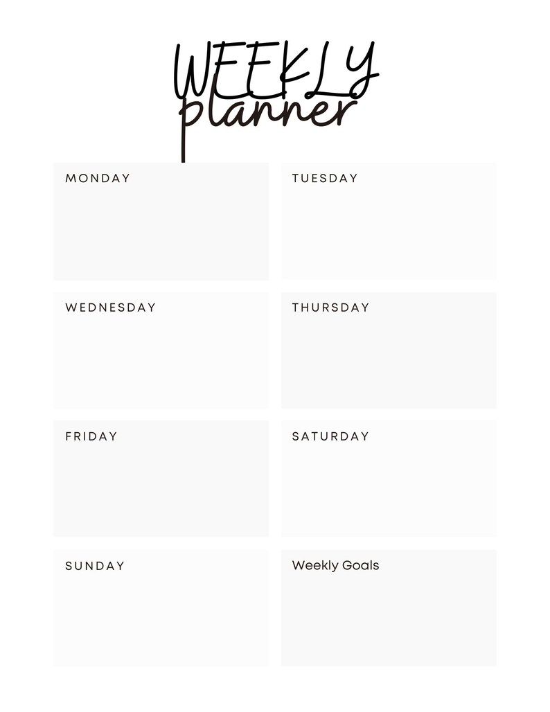 2024 Weekly Planner Printable Digital Weekly Planner Colorful Weekly ...