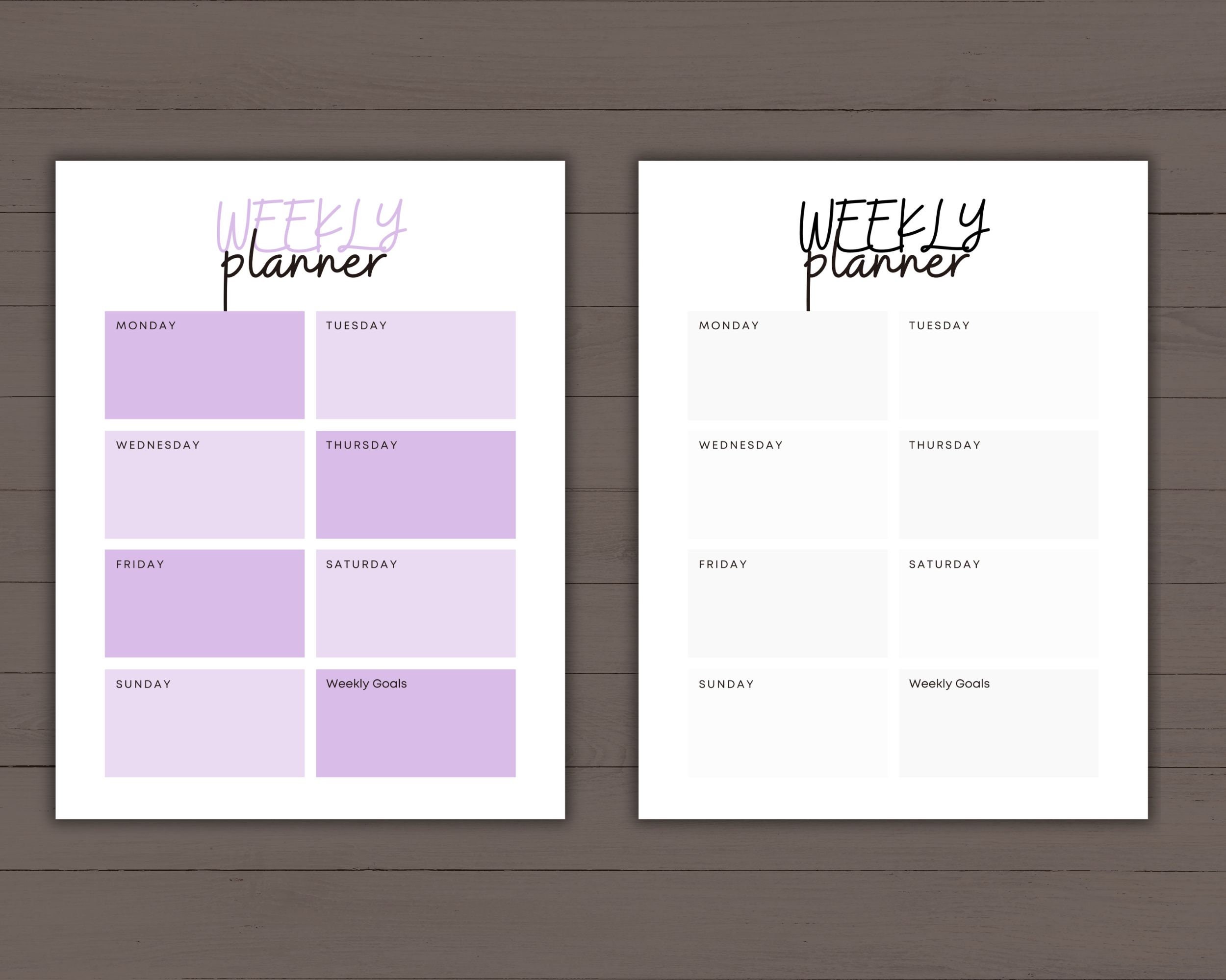 2024 Weekly Planner Printable Digital Weekly Planner Colorful Weekly ...