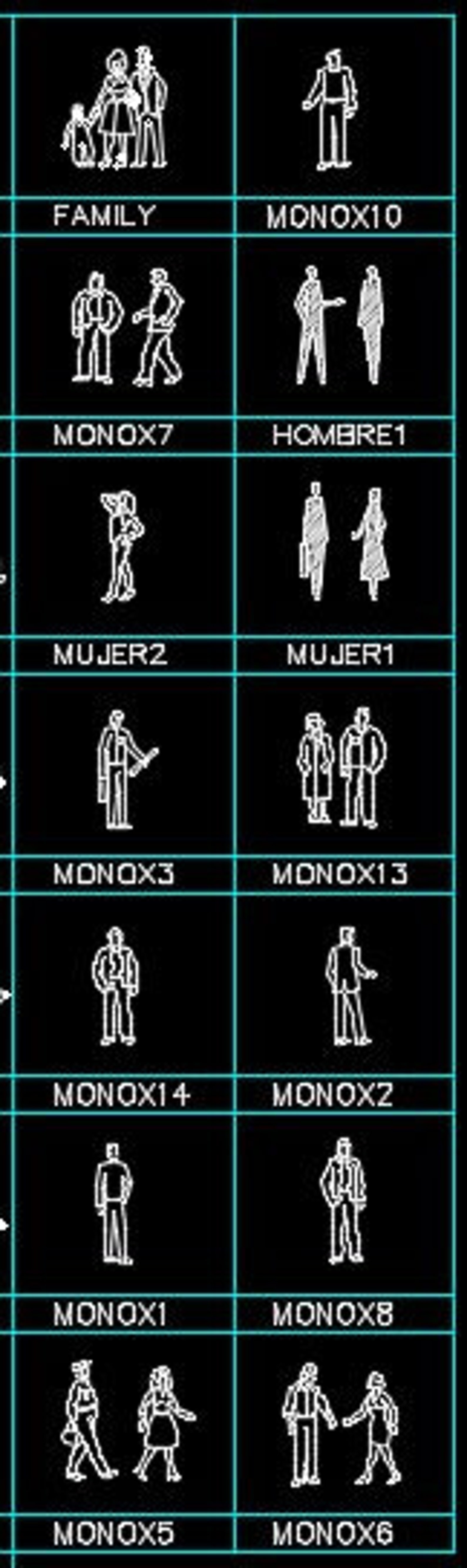 AUTOCAD DWG 2D BLOCKS: Humans, Bathroom Elements, Cars, Kitchen ...