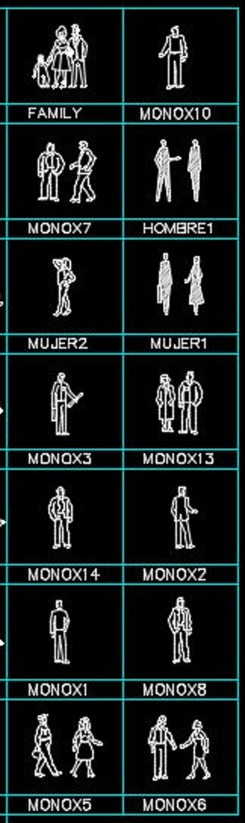 AUTOCAD DWG 2D BLOCKS: Humans, Bathroom Elements, Cars, Kitchen ...