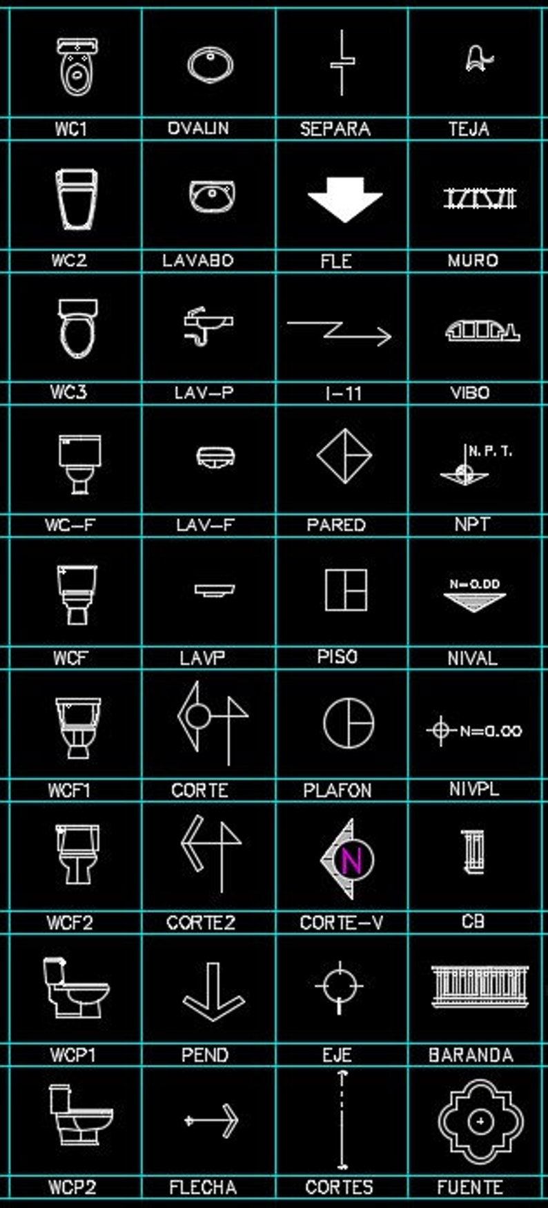 AUTOCAD DWG 2D BLOCKS: Humans, Bathroom Elements, Cars, Kitchen ...
