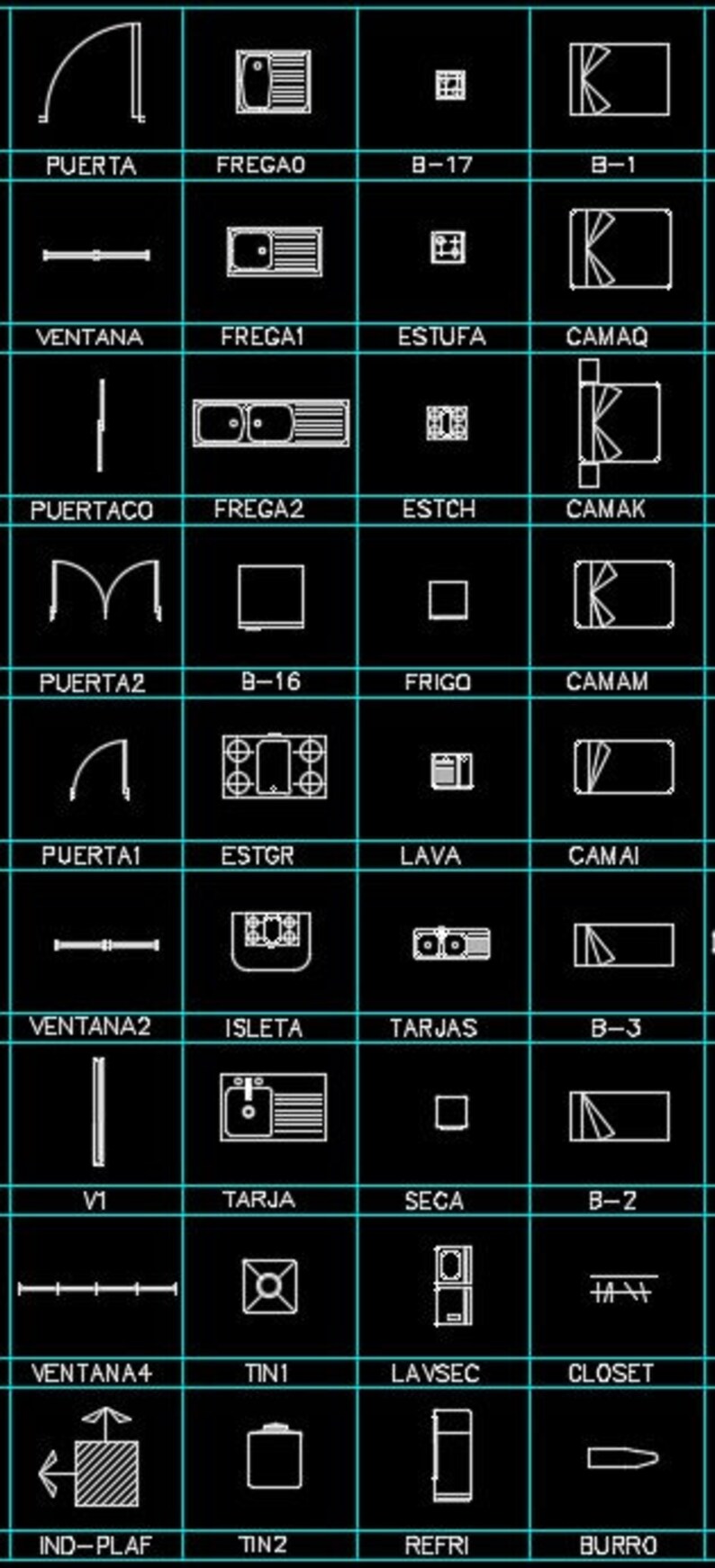 AUTOCAD DWG 2D BLOCKS: Humans, Bathroom Elements, Cars, Kitchen ...