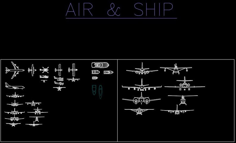 AUTOCAD DWG 2D BLOCKS: Humans, Bathroom Elements, Cars, Airplane ...