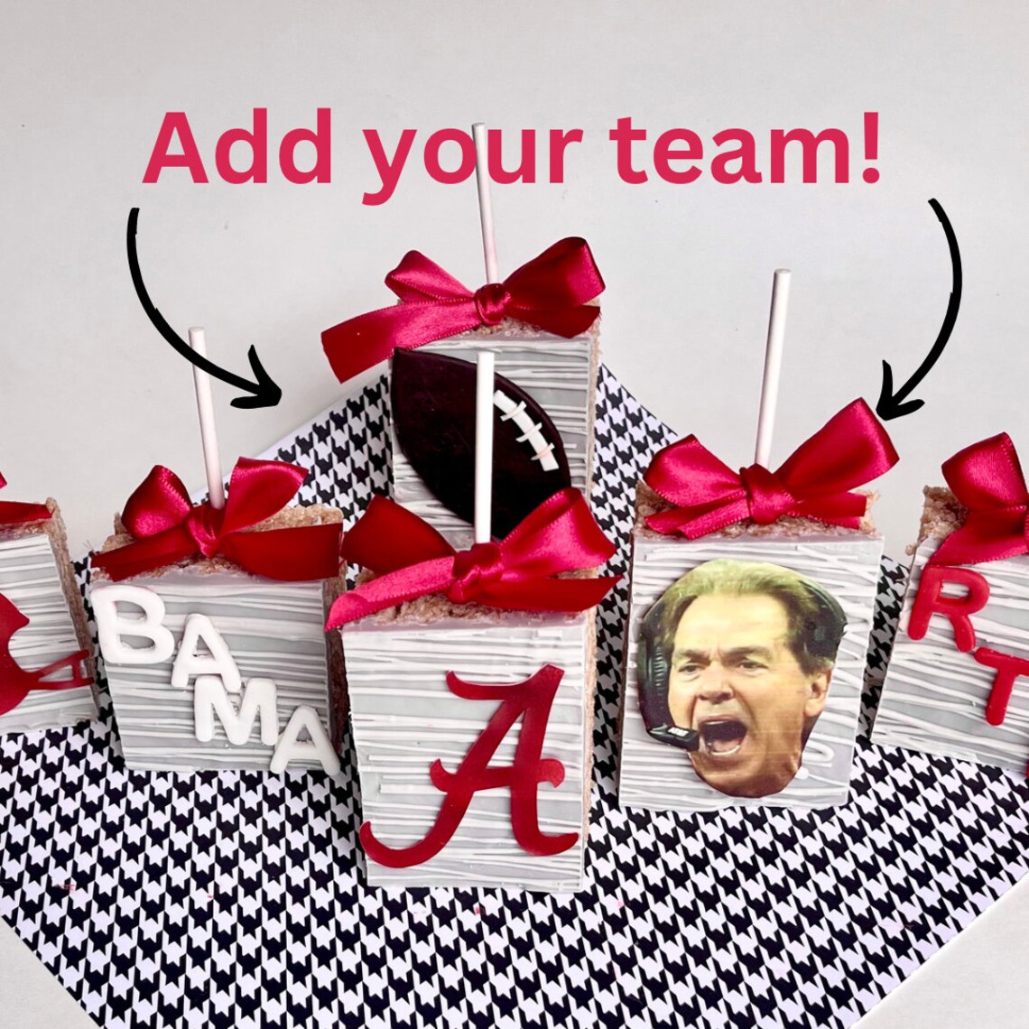 Custom Rice Krispy Treats, Set of 6, Party Treats, Custom Desserts ...