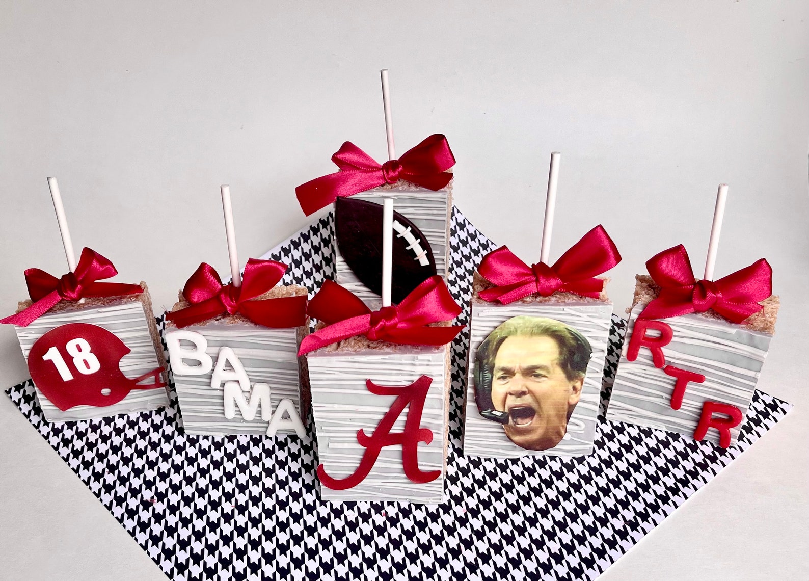 Alabama Rice Krispy Treats Set of 6 Football Game Day - Etsy
