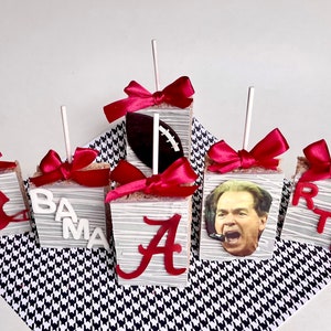 Alabama Rice Krispy Treats, Set of 6, Football Game Day Treats, Alabama ...