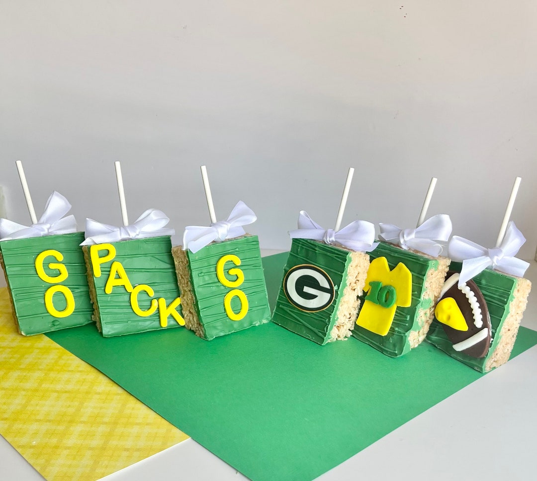 Green Bay Packers Rice Krispy Treats, Set of 6, Party Treats, Green Bay ...