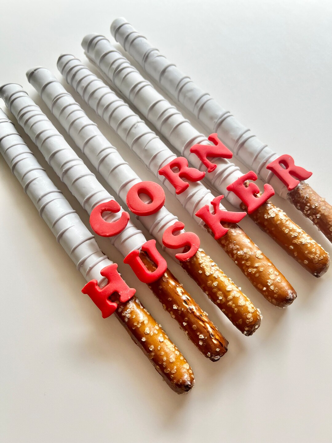 Nebraska Chocolate Covered Pretzels Rods (6), Corn Huskers Chocolate ...