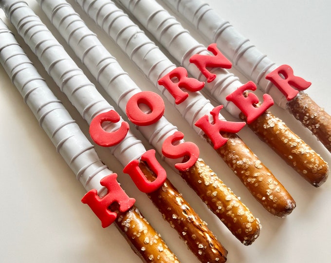 Nebraska Chocolate Covered Pretzels Rods (6), Corn Huskers Chocolate ...