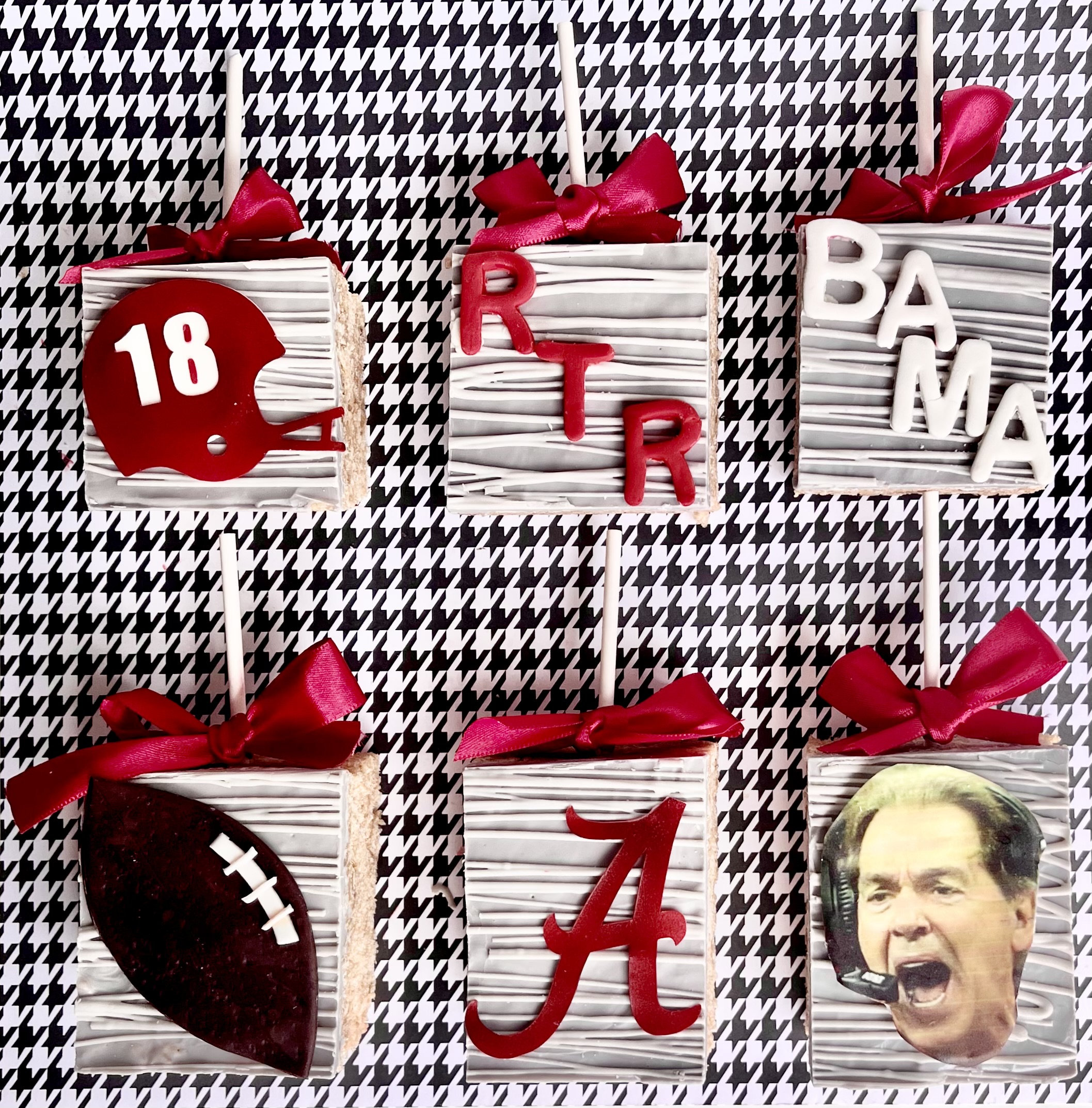 Alabama Rice Krispy Treats, Set of 6, Football Game Day Treats, Alabama ...