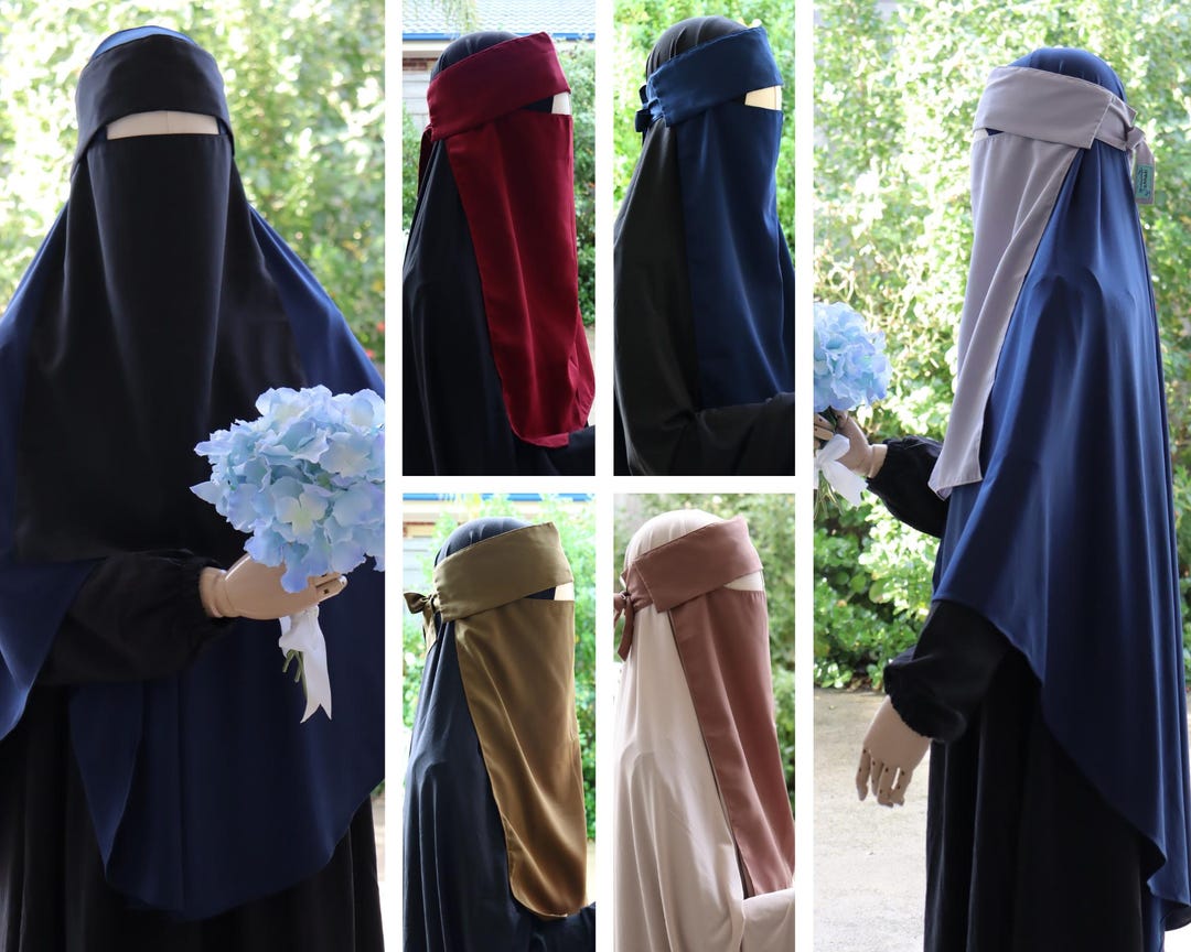 Single Flap Niqab Basic Arab Face Veil/covering Great for Umrah/hajj ...