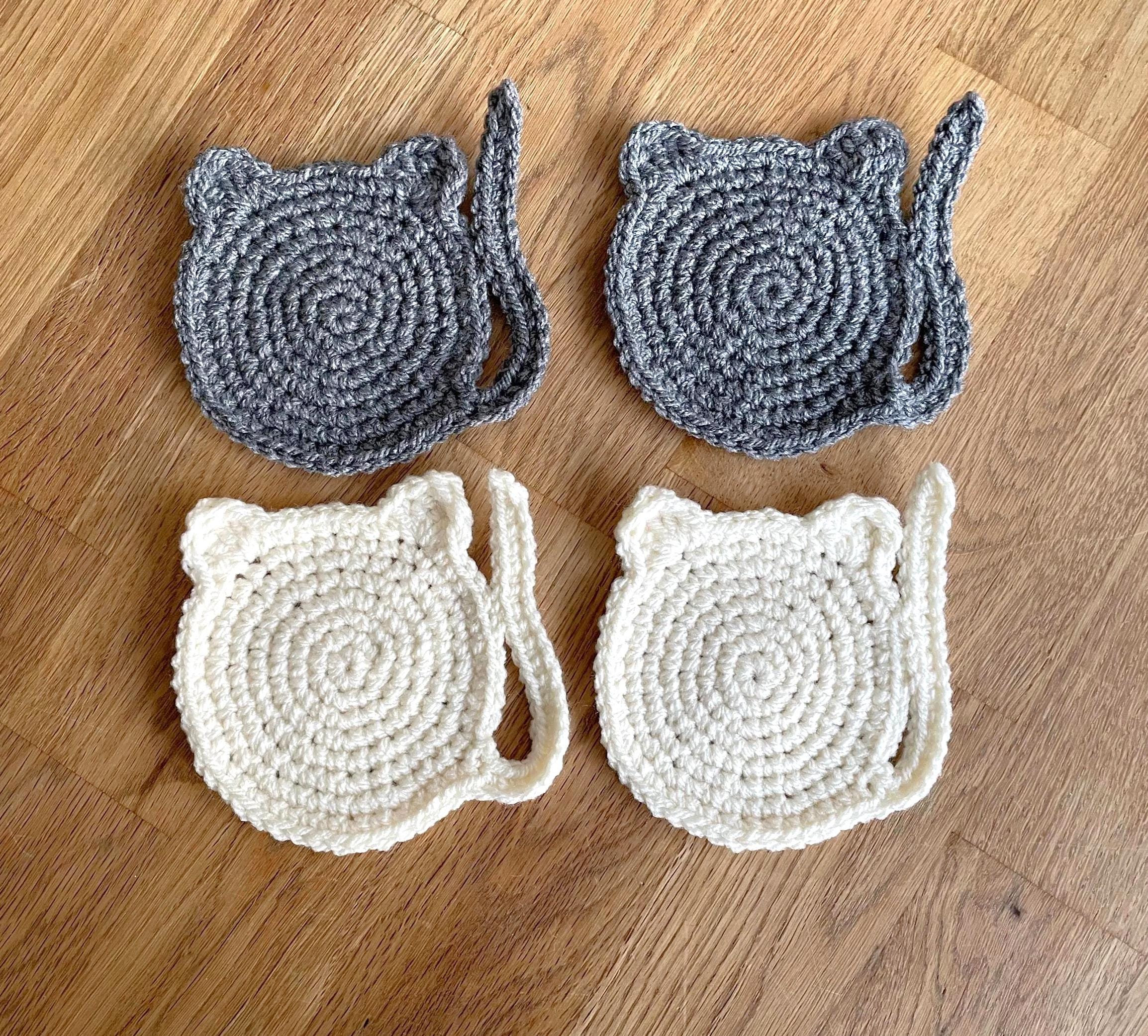 Handmade Crocheted Cat Coaster: Whimsical Home Decor - Etsy UK