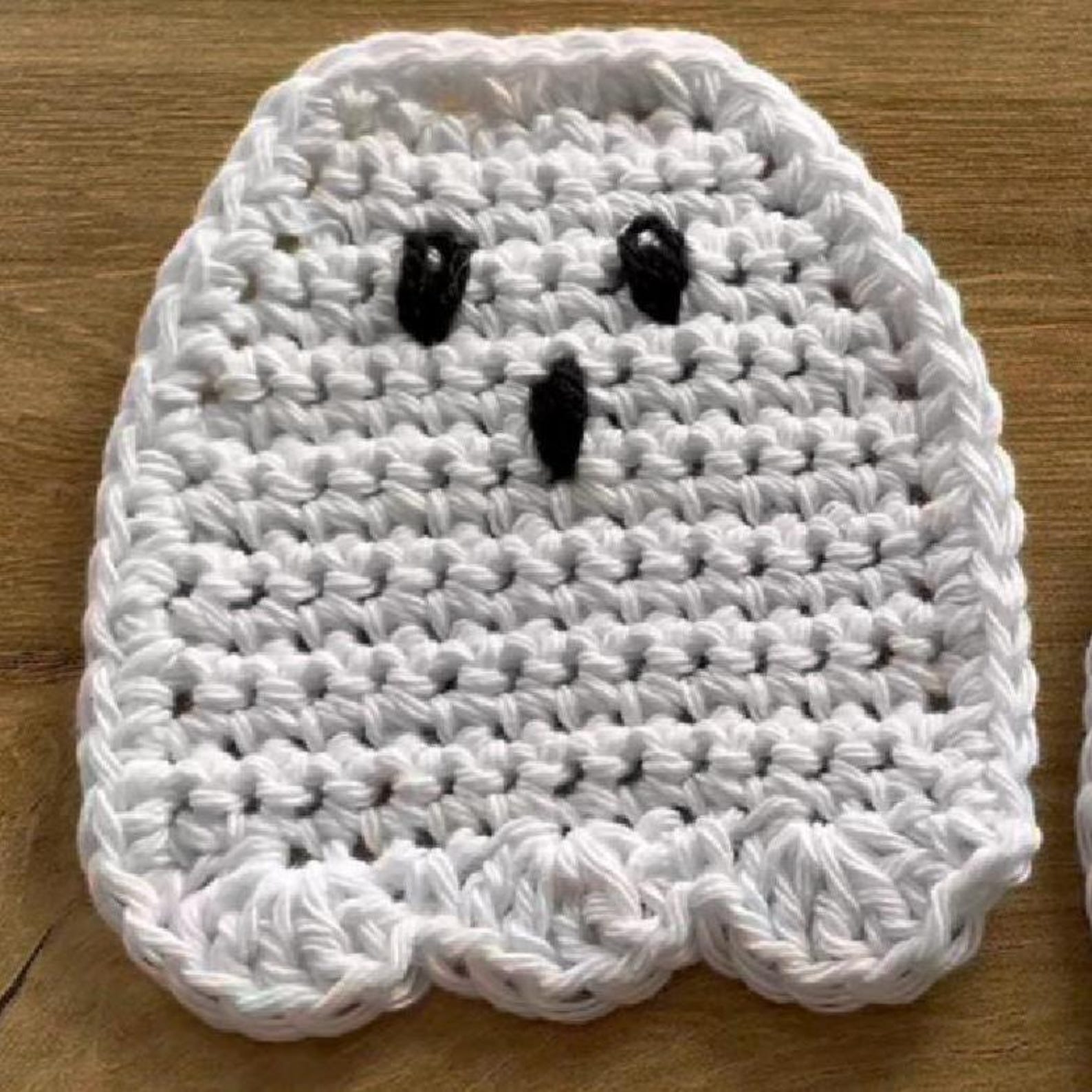 Crochet Ghost Coaster Pattern - Instant Download - Video Tutorial ...