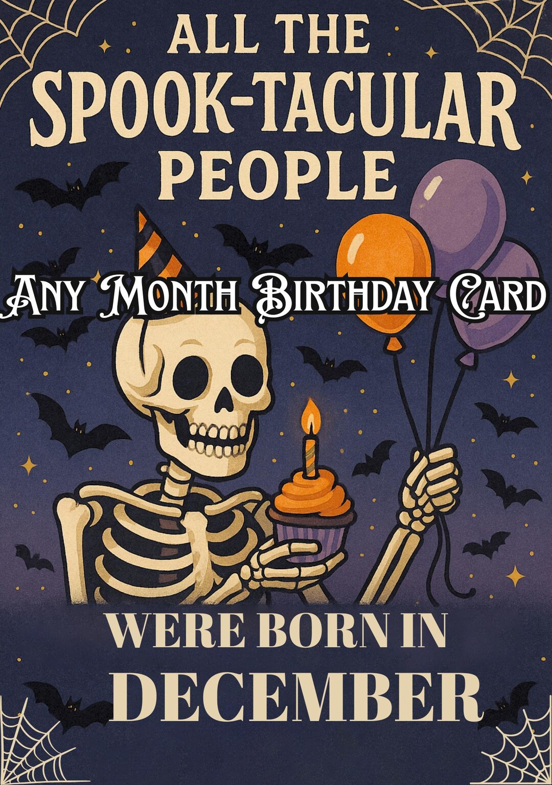Custom Spooky Birthday Card – All the Spook-tacular People Were Born in ...
