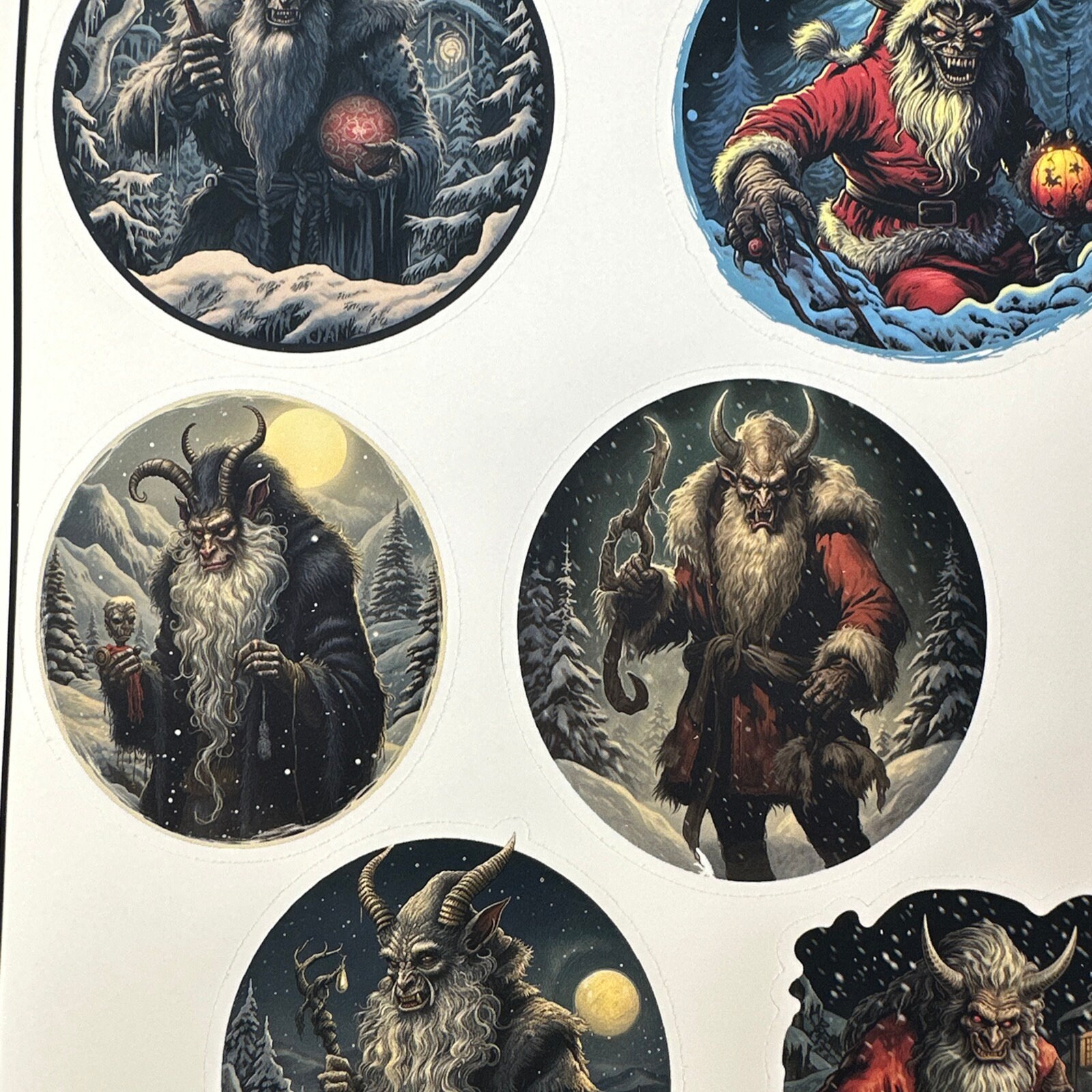 Krampus Vinyl Sticker Sheet Dark Holliday Sticker Folklore Sticker - Etsy