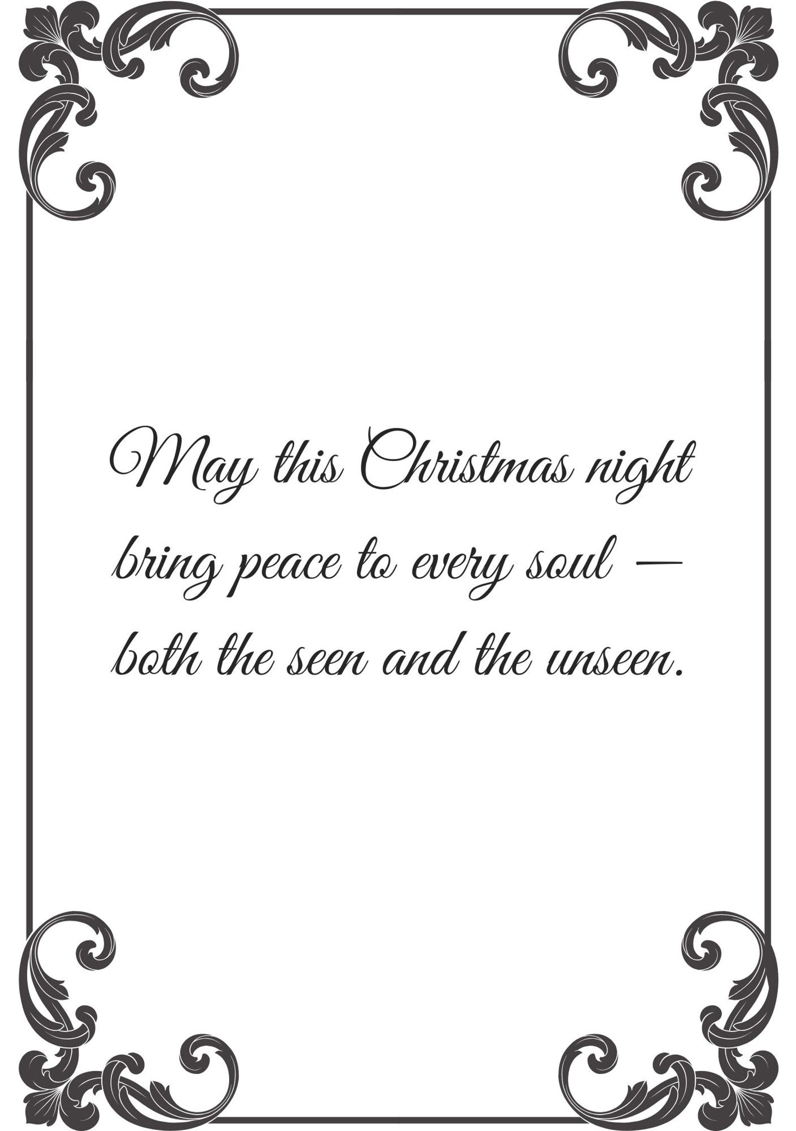 Silent Night Chapel Christmas Card – Gothic Winter Church Scene, Snowy ...