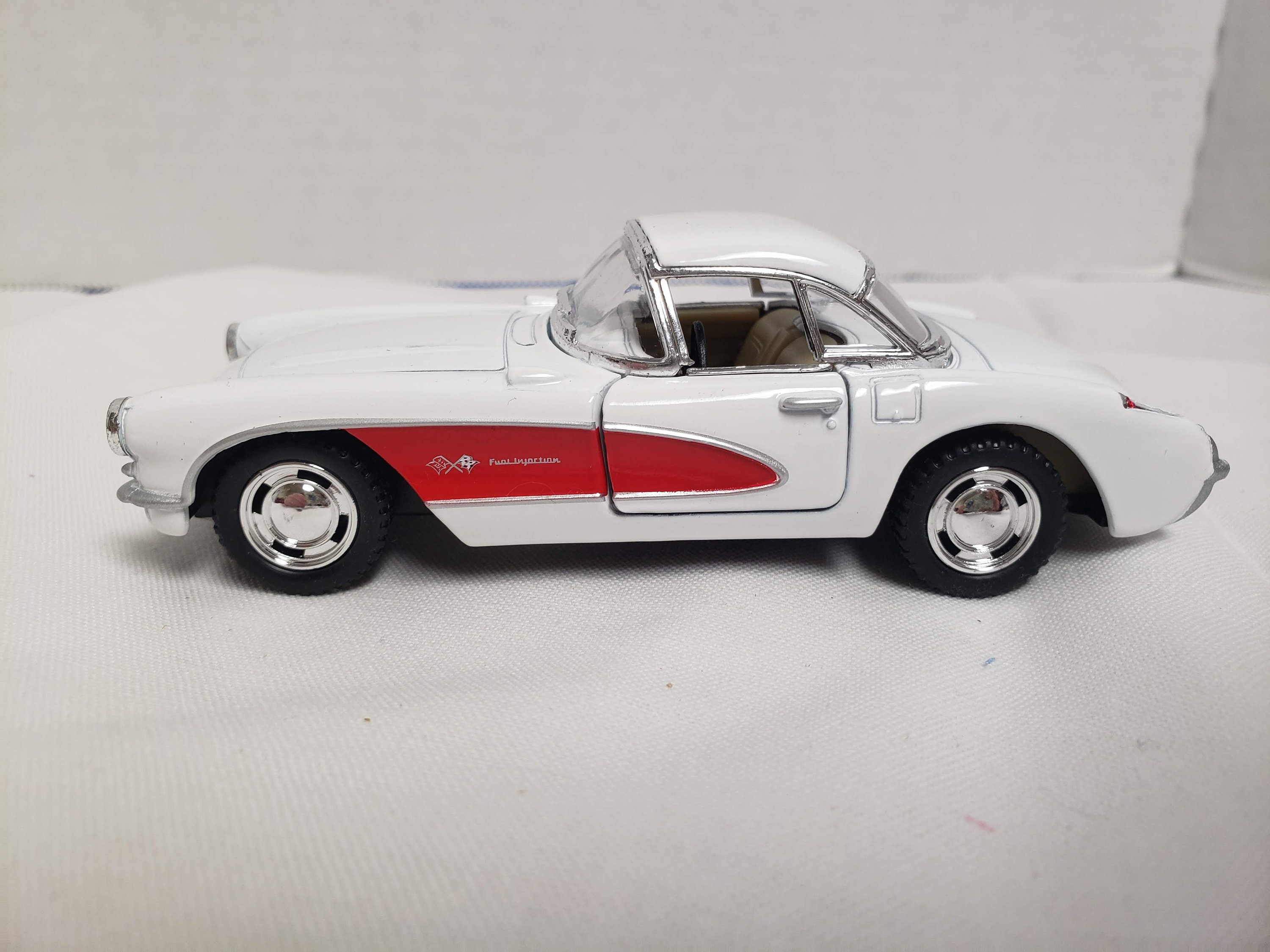 1957 Chevy Corvette Retro Diecast Car Scale 1:34 Pull Back - Etsy