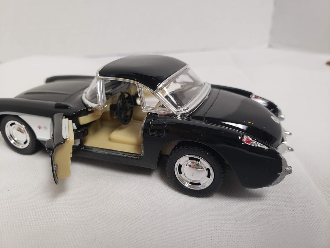 1957 Chevy Corvette Retro Diecast Car Scale 1:34 Pull Back Action - Etsy