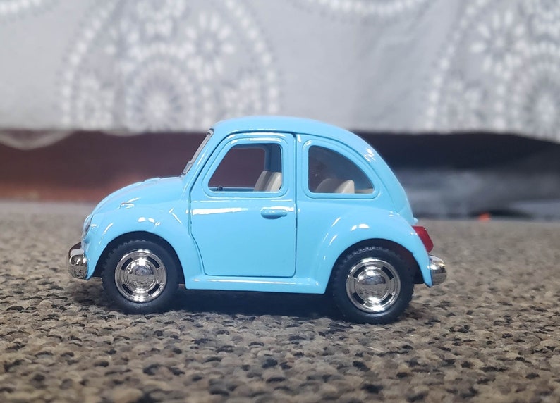 Retro Volkswagen VW Beetle Bug Light Blue Punch Buggy 3.75 Pull Back ...