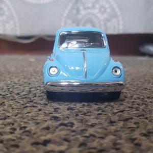 Retro Volkswagen VW Beetle Bug Light Blue Punch Buggy 3.75 Pull Back ...