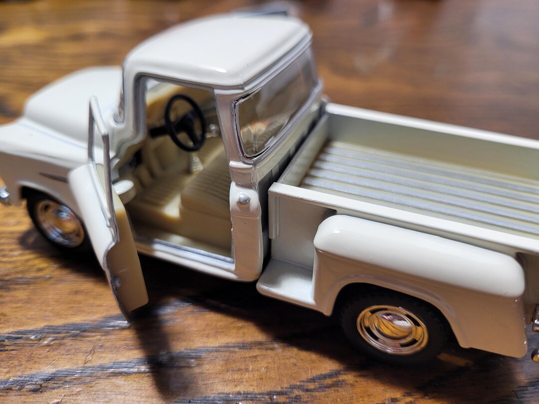 Retro Pickup Truck 1955 Chevy Stepside Reproduction Cream Color Old ...