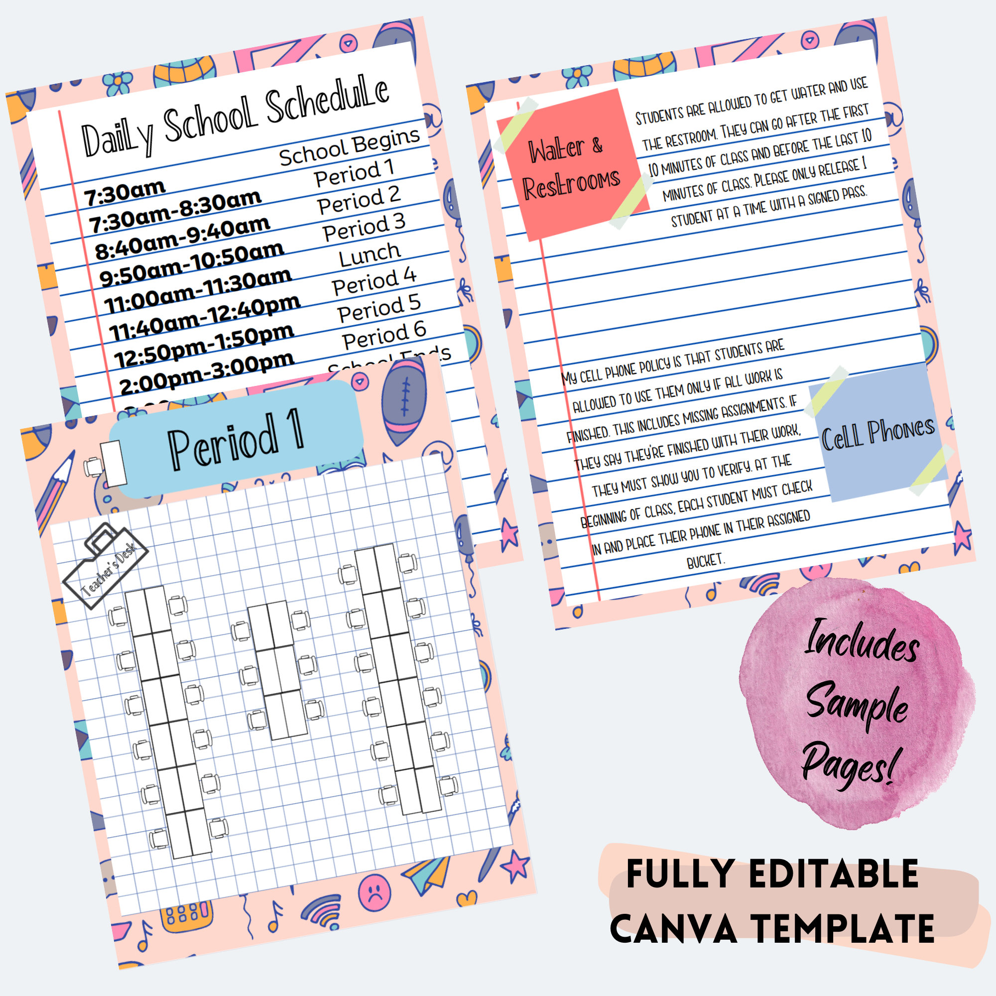 Teacher Substitute Binder, While You Were Out, Sub Plans, Digital ...