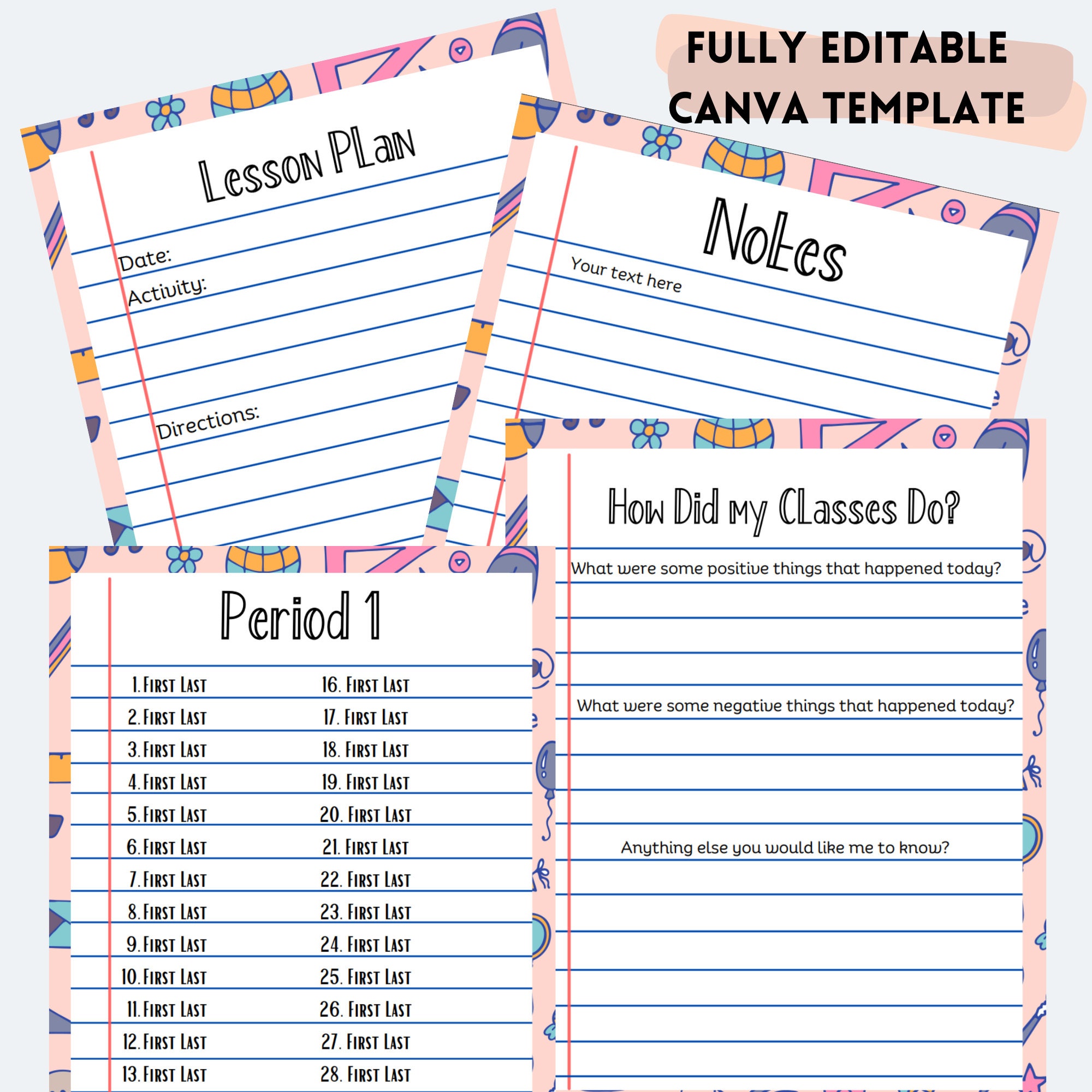 Teacher Substitute Binder, While You Were Out, Sub Plans, Digital ...