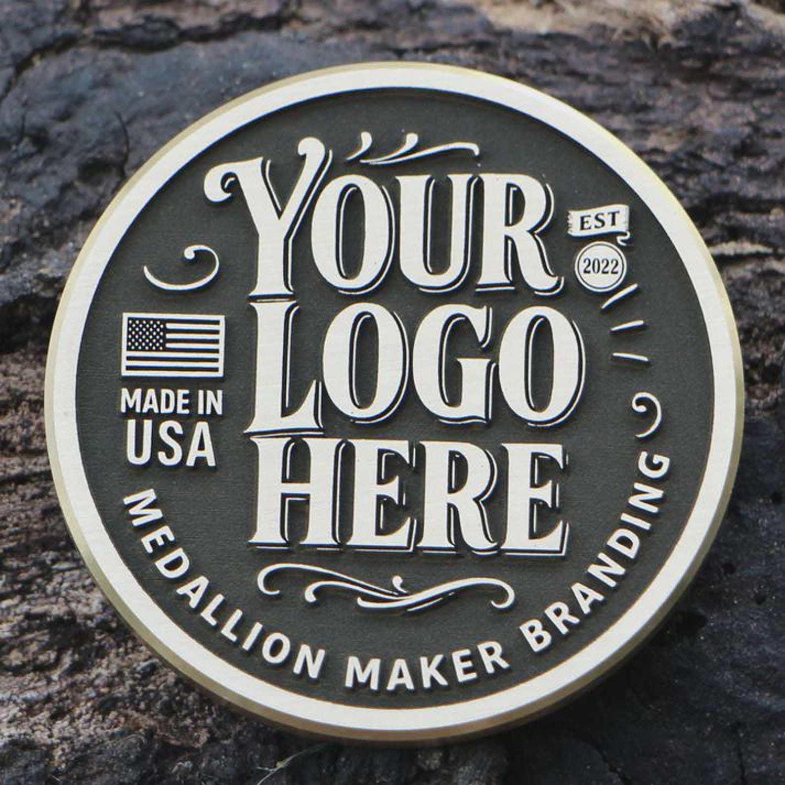 Inlay Brass Medallions - Makers Mark - Inlay Brass W/ Template ...
