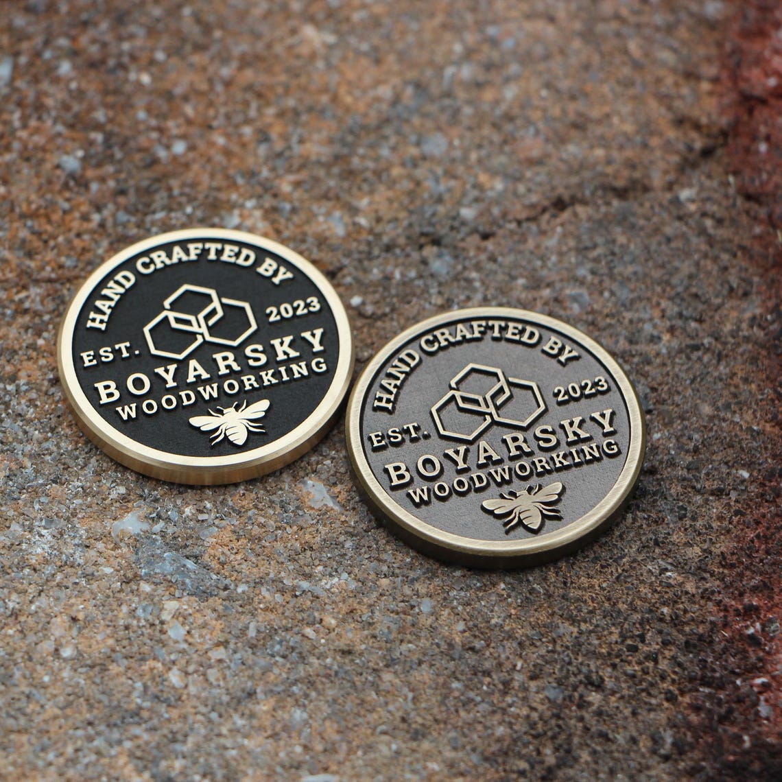 Inlay Brass Medallions - Makers Mark - Inlay Brass W/ Template ...