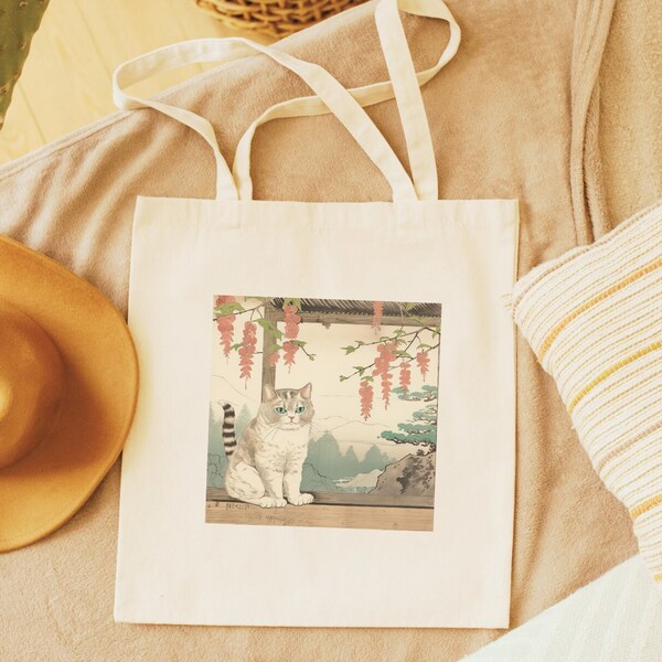 Japanese Print Tote Bag - Etsy