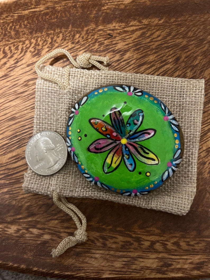 Green Painted Rock - Etsy