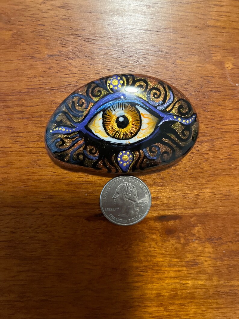 Third Eye Painted Rock - Etsy