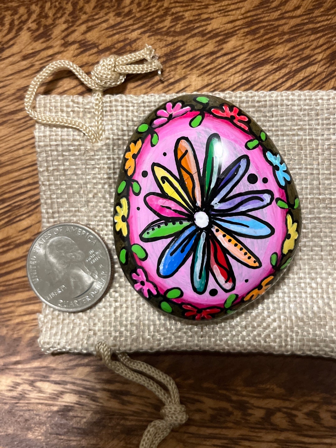 Pink Painted Rock - Etsy