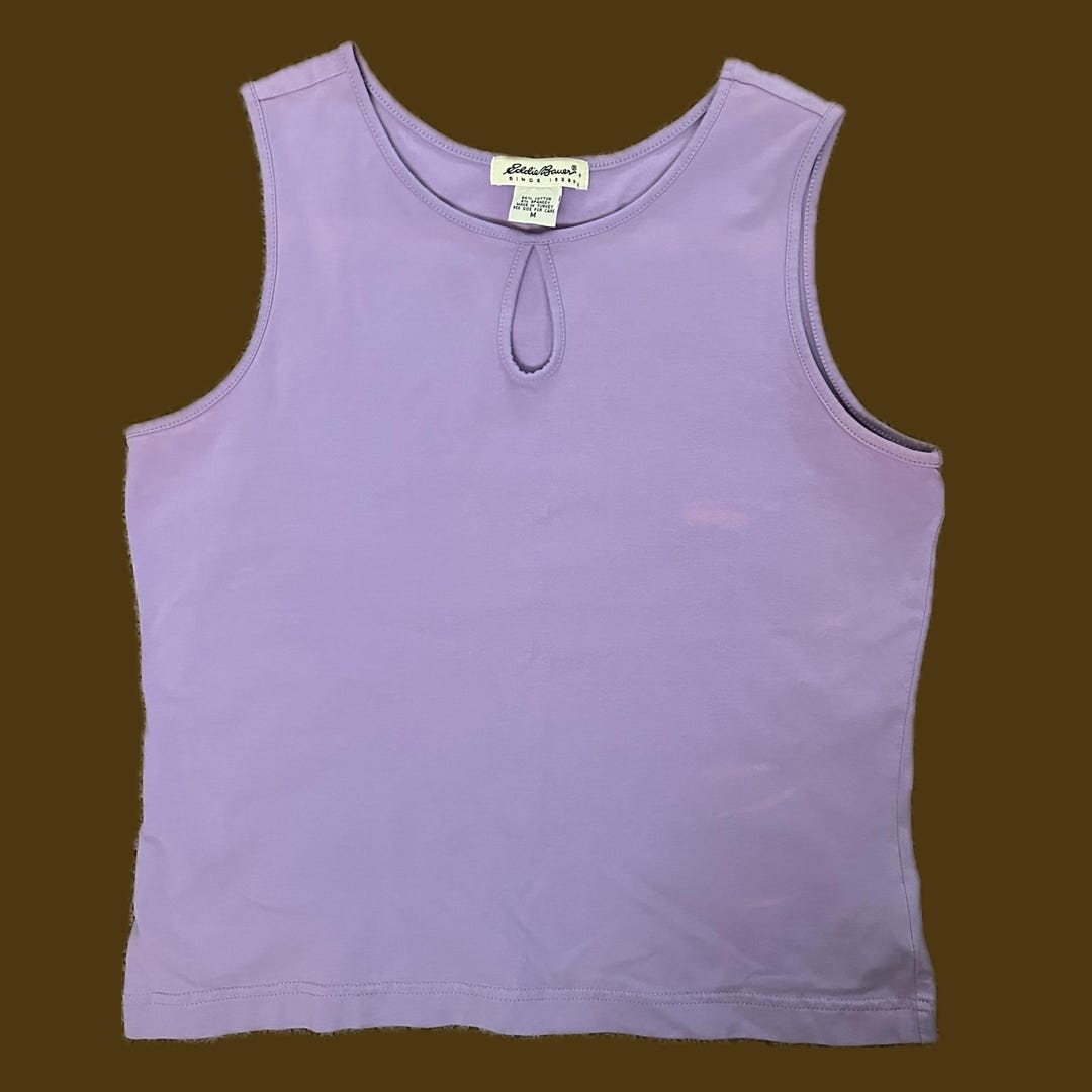 90s Key-hole Tank Top, Violet, Women's Medium - Etsy