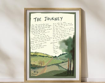 The Journey Mary Oliver Poem Printable / Quotable Wall Art / Poetry ...